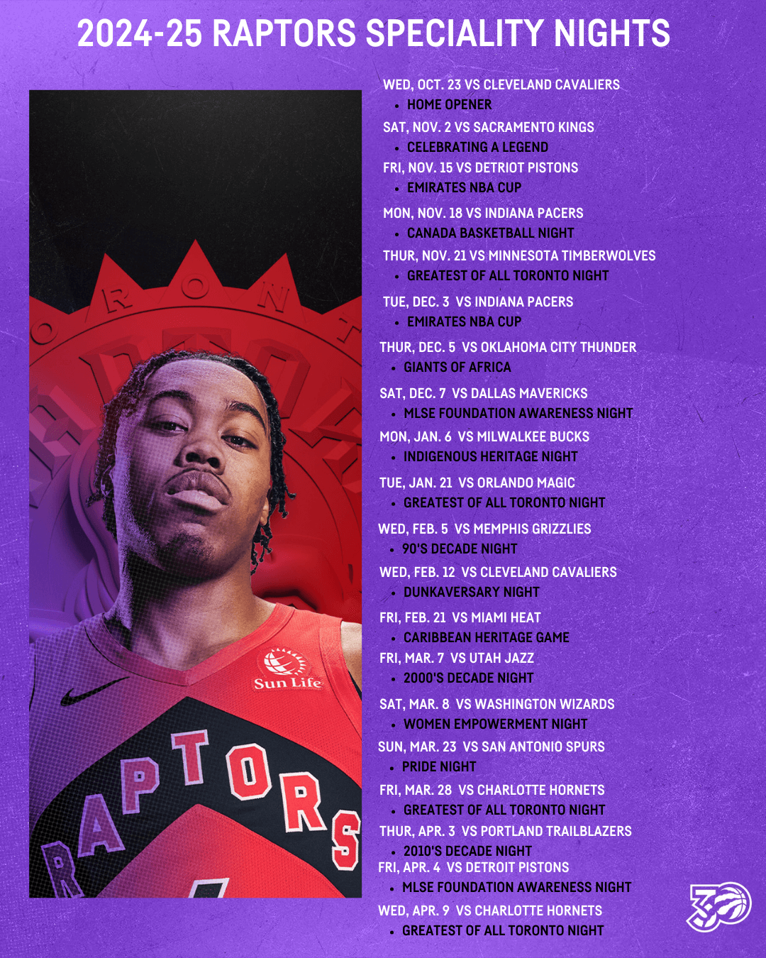 Nba raptors schedule store
